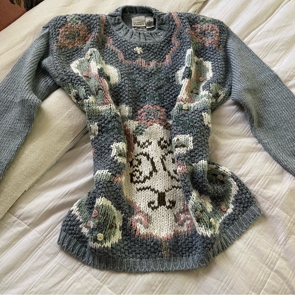 Classic Elements | Sweaters | Vintage Hand Knit Sweater | Poshmark